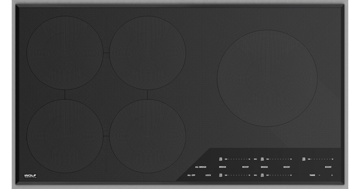 Wolf CI365TF/S 36 Inch Wide 5 Burner Transitional Framed Induction ...