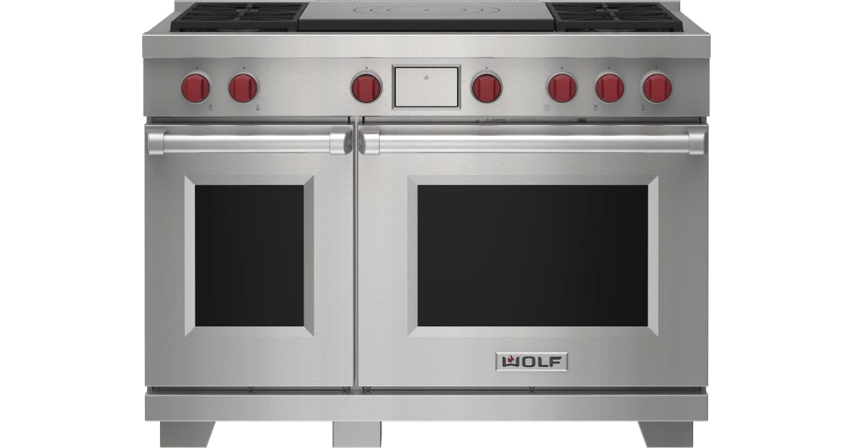 Wolf DF48450F/S/P/LP 48 Inch Wide 7.8 Cu. Ft. Free Standing Dual Fuel ...