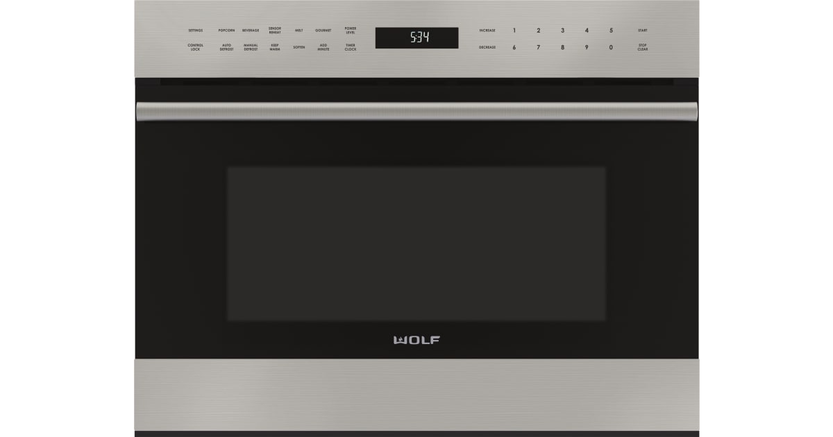 Wolf MDD24TE/S/TH E Series 24 Inch Wide 1.6 Cu. Ft. 900 Watt Built-In ...