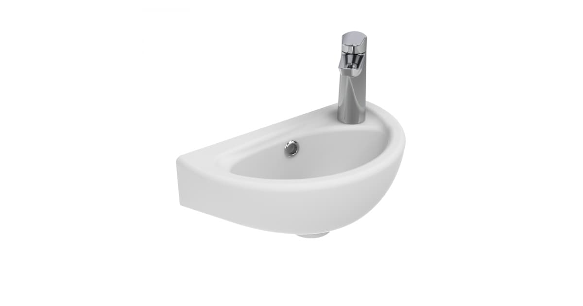 WS Bath Collections Basic 4040.01R WG Basic 15-1/2" Oval Ceramic Wall ...