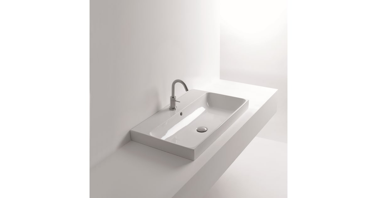 WS Bath Collections Normal 60 23-11/16" Ceramic Wall Mounted / Vessel ...