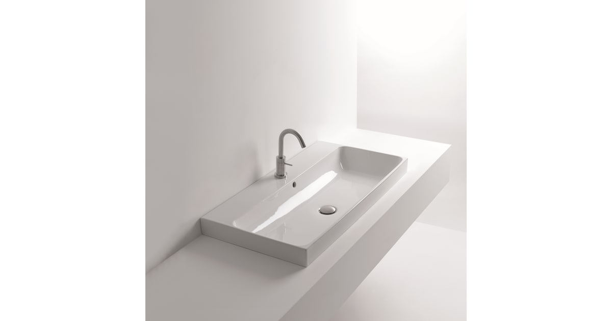 WS Bath Collections Normal 80 31-1/2" Ceramic Wall Mounted / Vessel ...