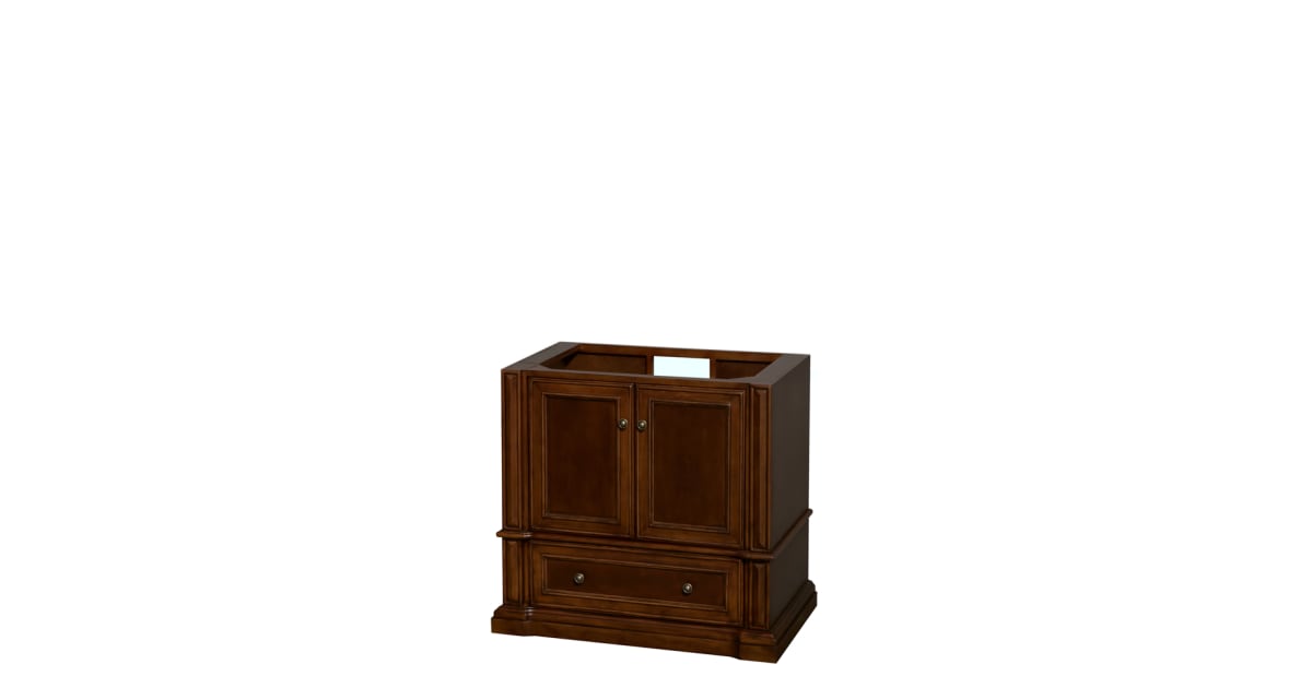Wyndham Collection WC-J231-36-SGL-VAN-CHE 35" Solid Oak Vanity Cabinet ...