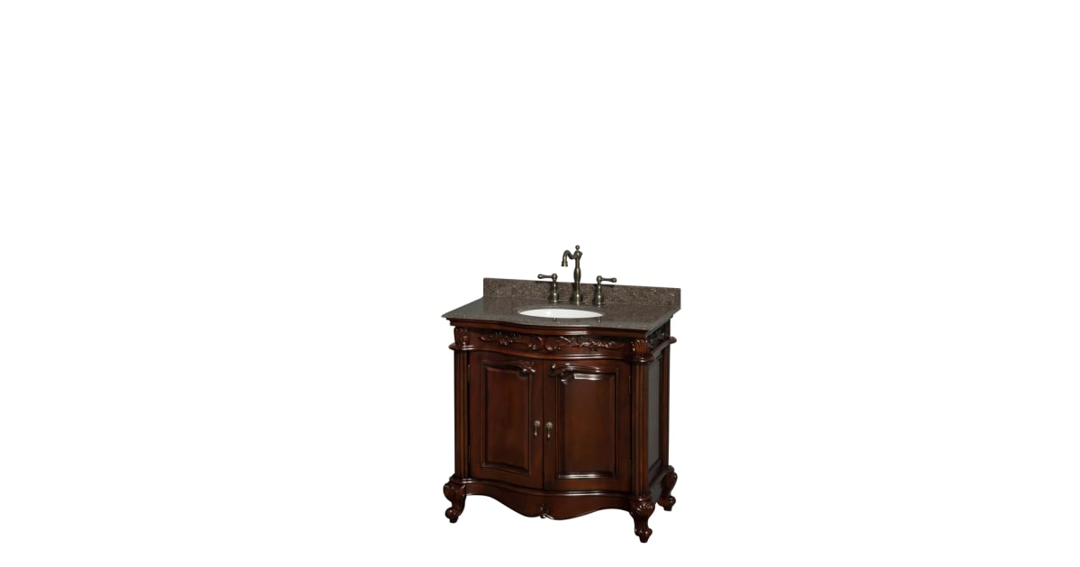 Wyndham Collection WCJJ23336SCHIBUNOMXX 36" Free Standing Vanity Set ...