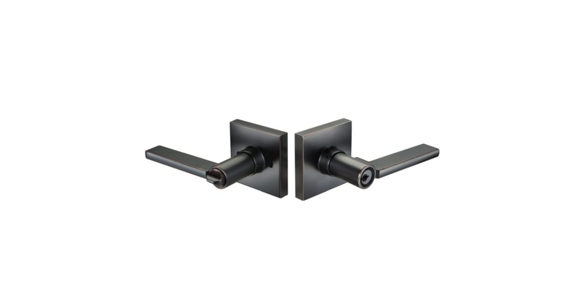 Yale YR71SBSQ10BPSC Edge Entry Lock with Seabrook Lever and Square Rose ...