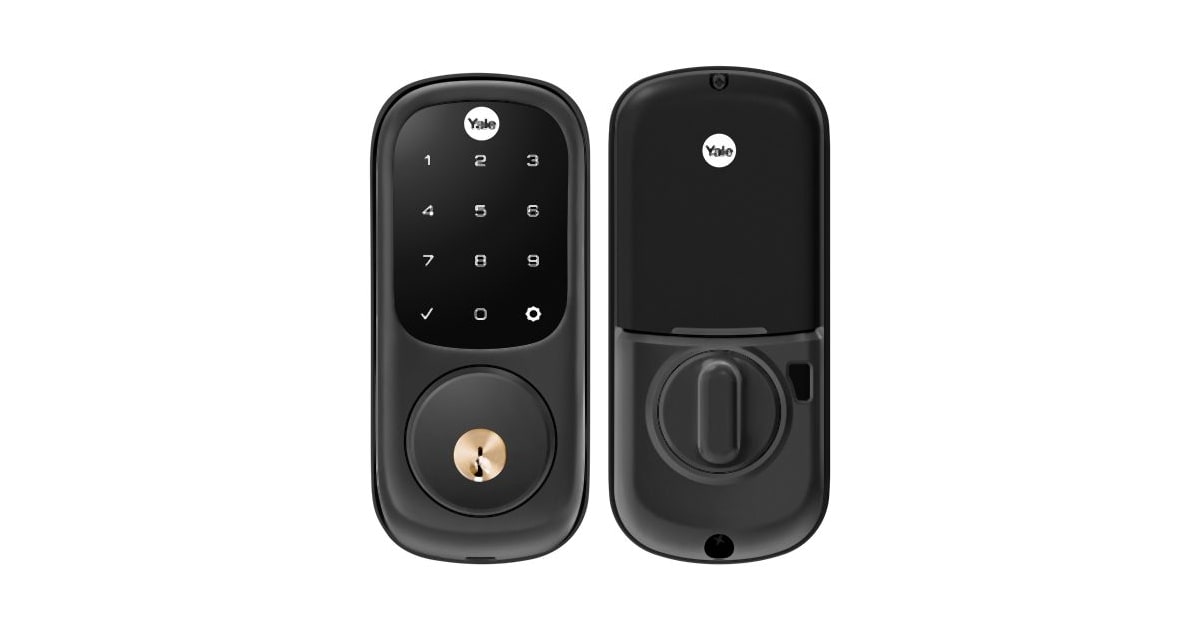 Yale YRD226-NR-BSP Electronic Single Cylinder Keyless Entry Deadbolt ...