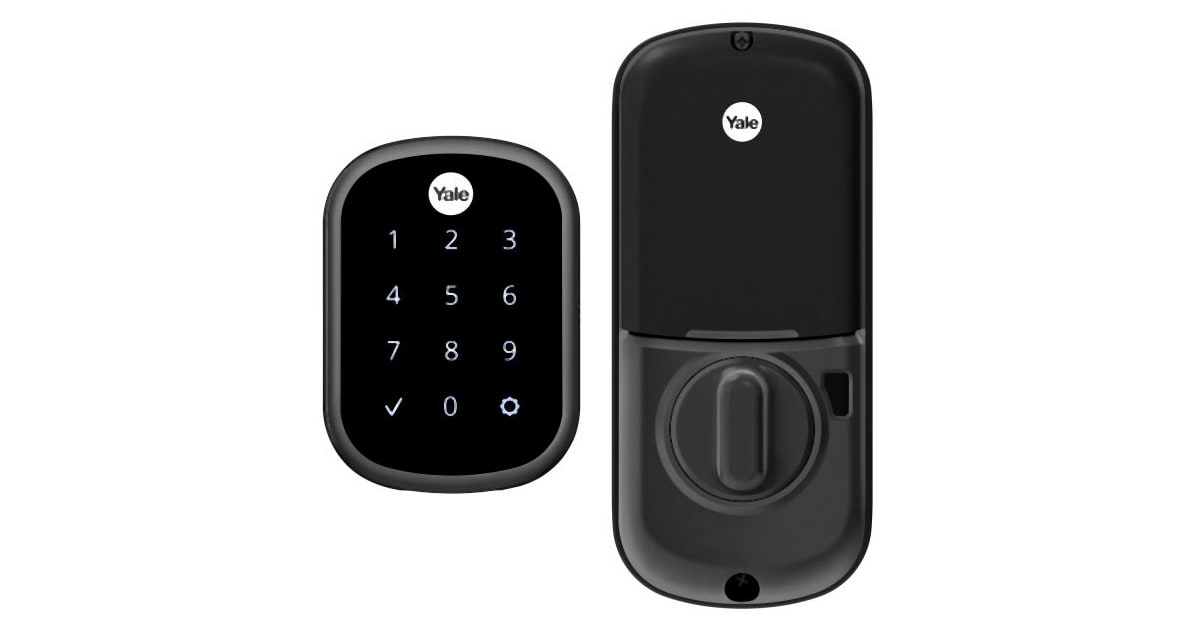 Yale YRD256-CBA-BSP Electronic Single Cylinder Keyless Entry Deadbolt ...