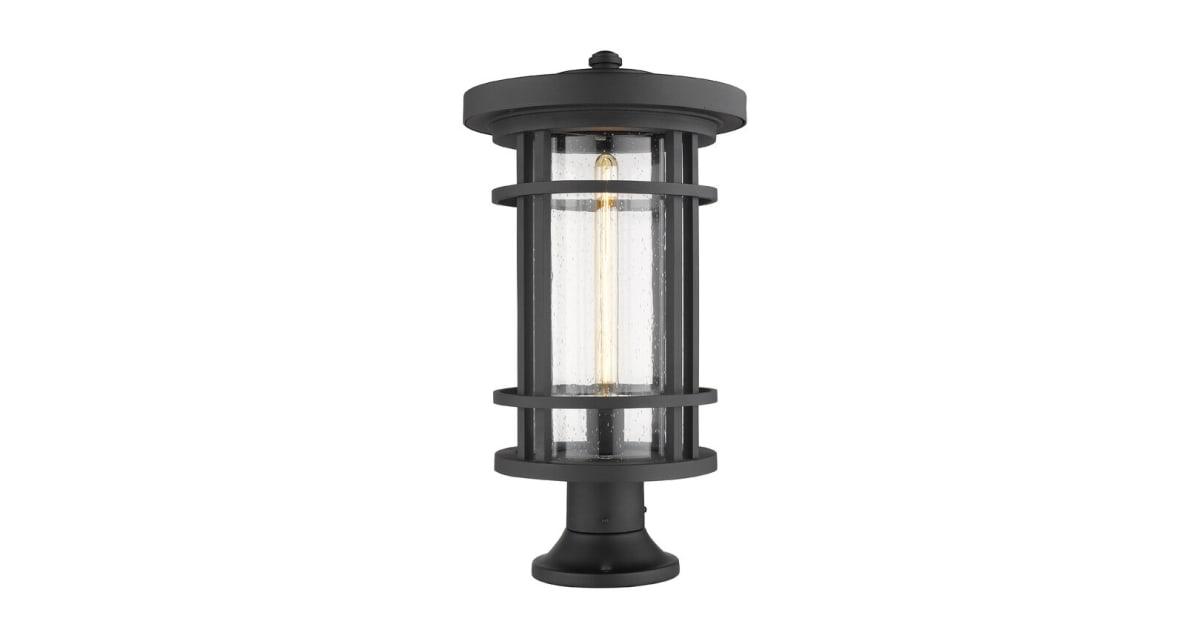 Z-Lite 570PHXL-553PM-BK Jordan 22" Tall Outdoor Pier Mount Post Light ...