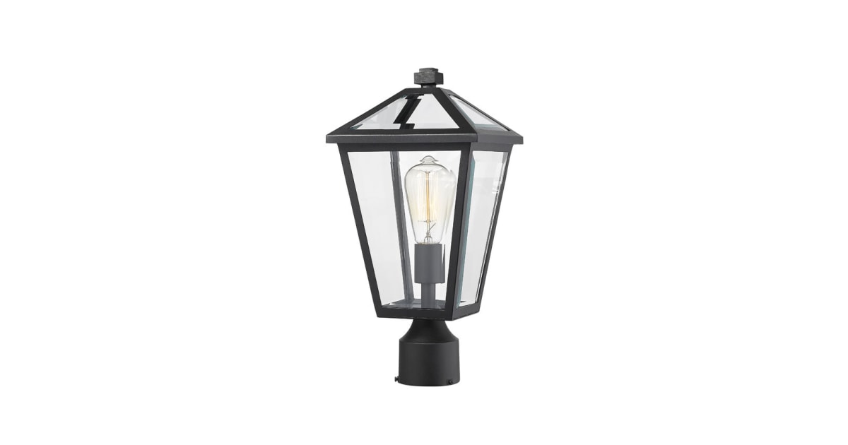 Z-Lite 579PHMR-BK Talbot 17" Tall Marine Grade Outdoor Single Head Post ...