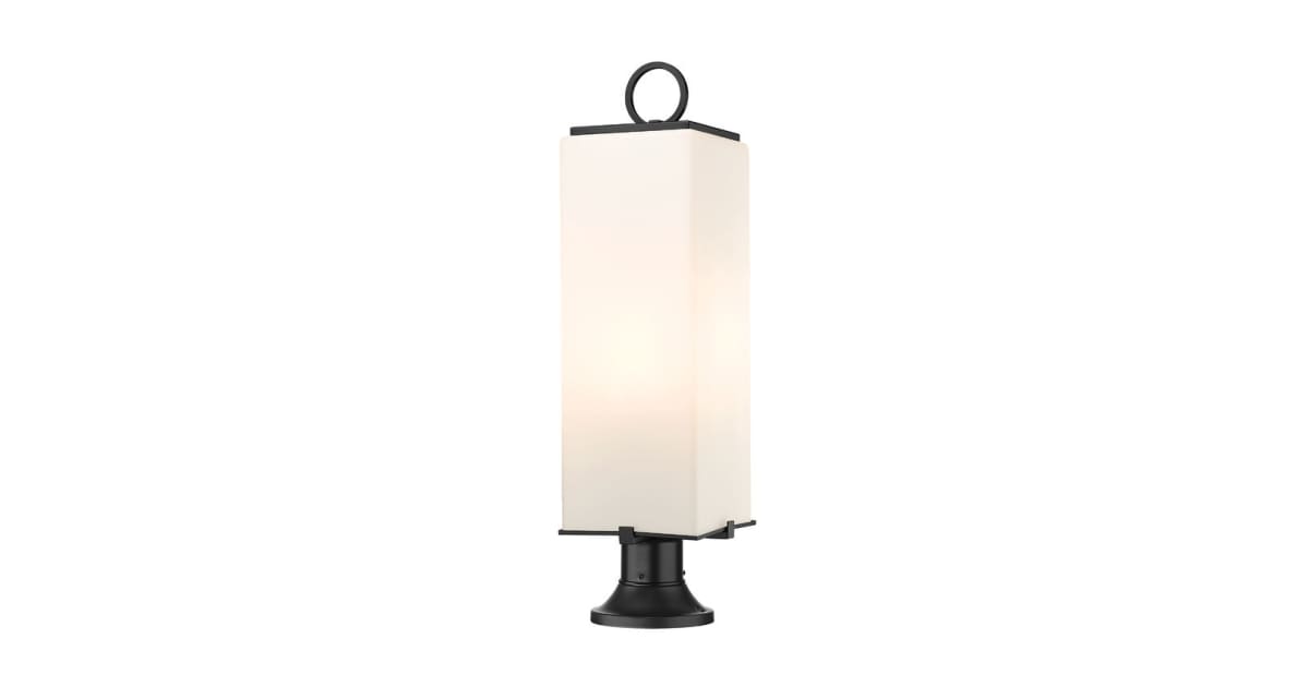 Z-Lite 593PHBR-553PM-BK Sana 3 Light 29" Tall Outdoor Single Head Post Light | Ferguson Home