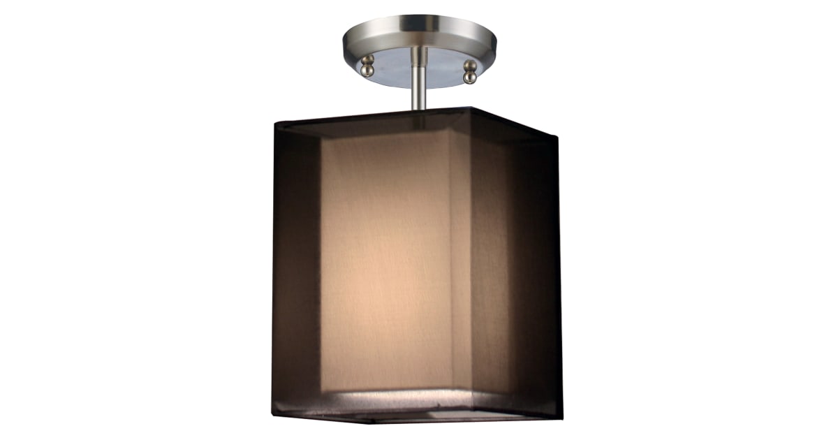 Z-Lite 145-6BK-SF CLOSEOUT - Nikko 1 Light Semi-Flush Ceiling Fixture ...