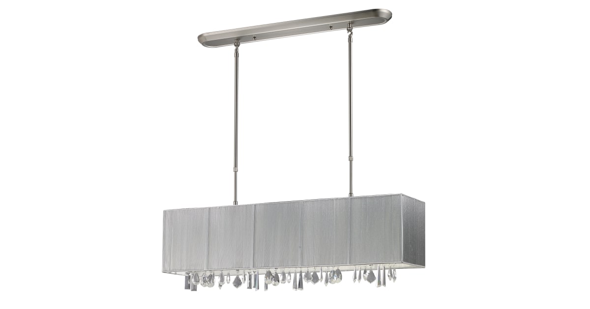 Z-Lite 173-36S Casia 4 Light Chandelier with Silver Shade | Ferguson Home