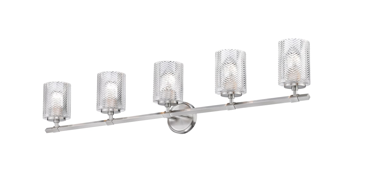 Z-Lite 1934-5V-BN Dover Street 5 Light 42" Wide Bathroom Vanity Light ...