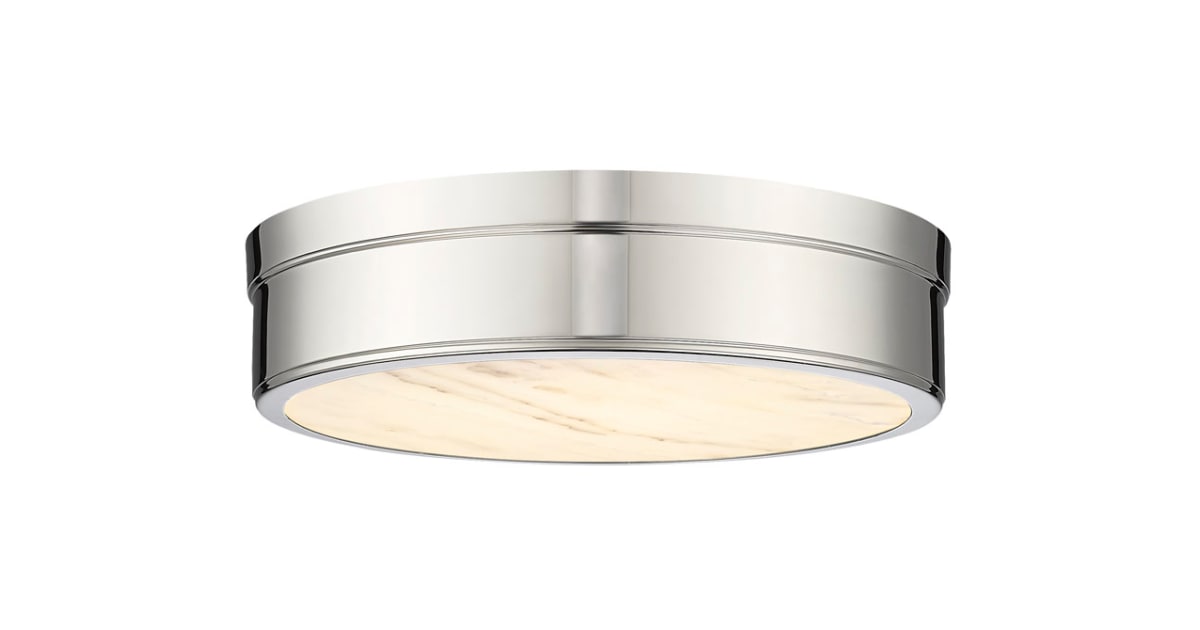 Z-Lite 1944F15-PN-LED Anders 15" Wide LED Flush Mount Drum Ceiling ...