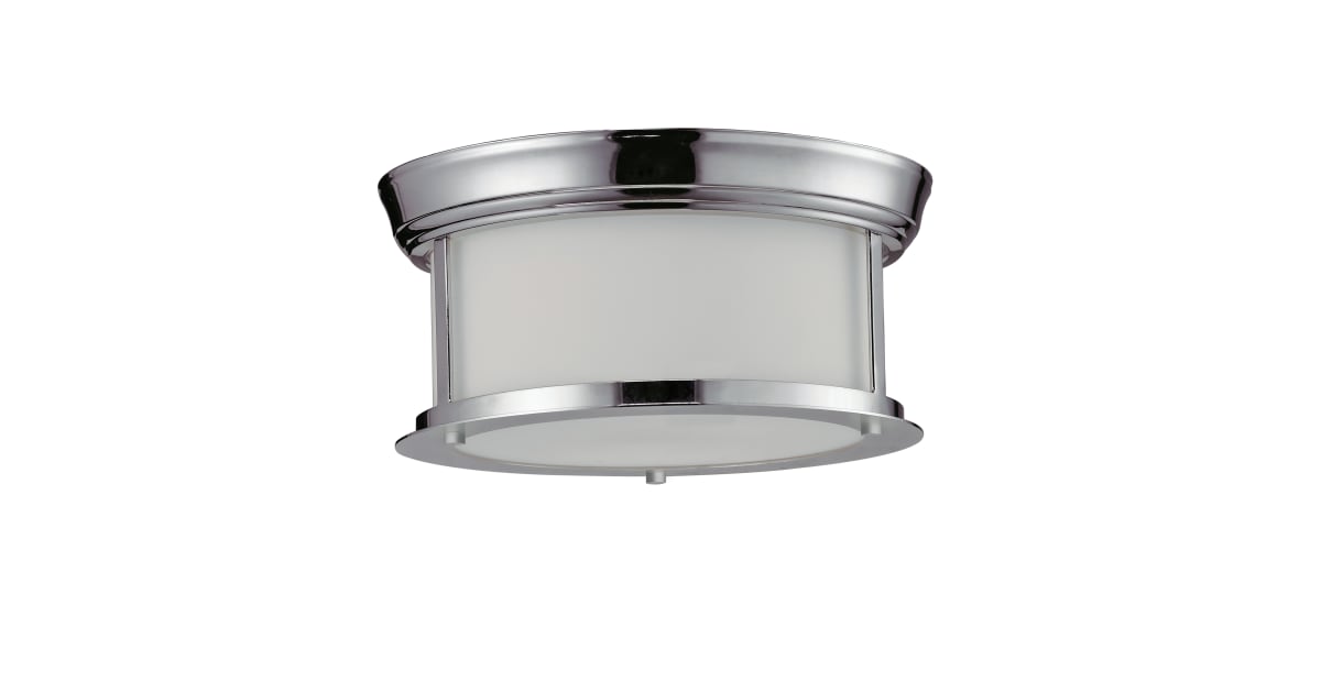 Z-Lite 2003F10-CH Sonna 2 Light Flushmount Ceiling Fixture with Matte ...