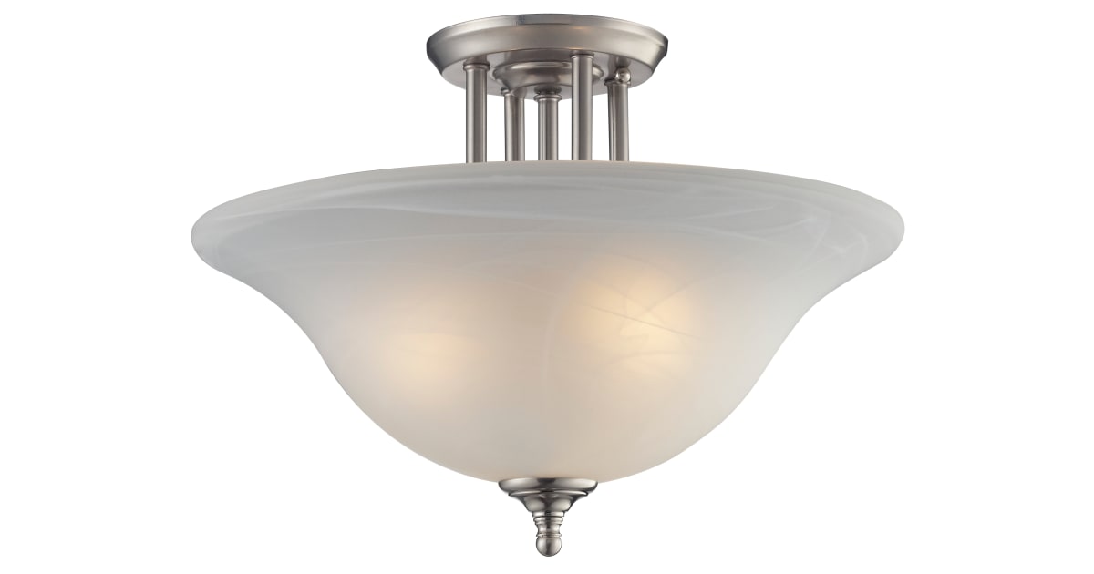 Z-Lite 2110SF Athena 3 Light Semi-Flush Ceiling Fixture with White ...
