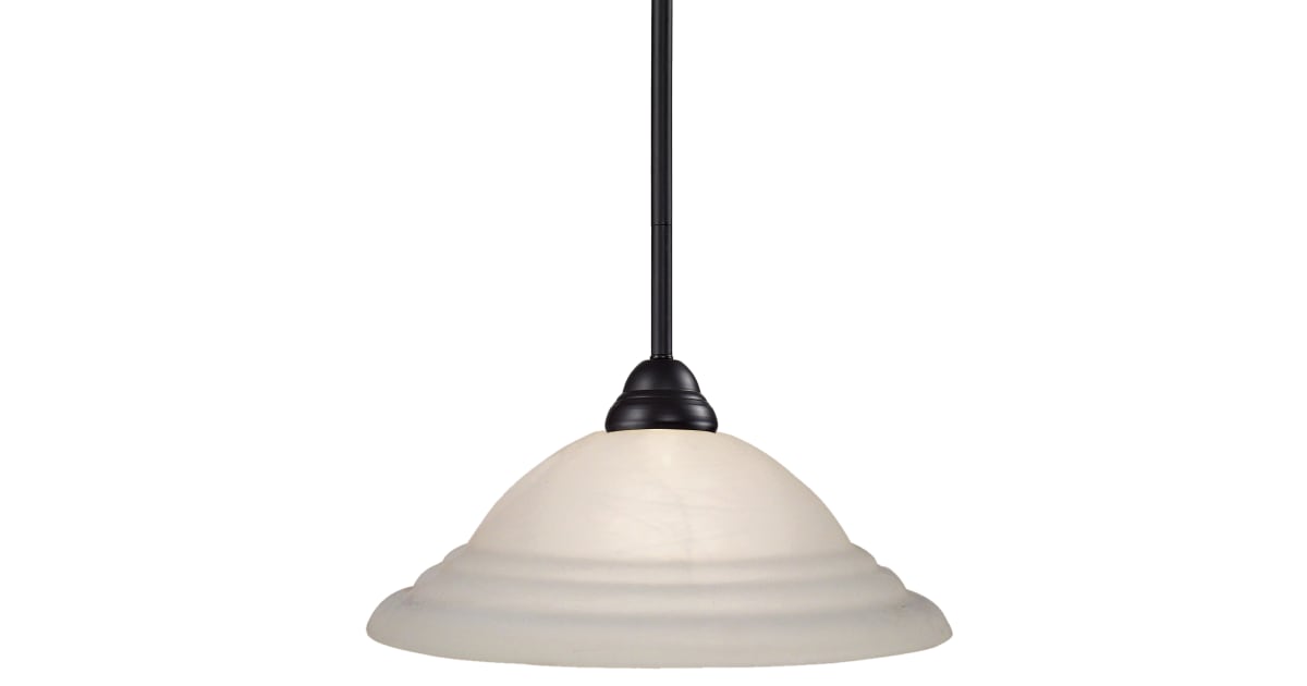 Z-Lite 2114MP-BRZ-SW16 Riviera Single Light 14" Wide Pendant with White Swirl Glass Shade and (3 ...