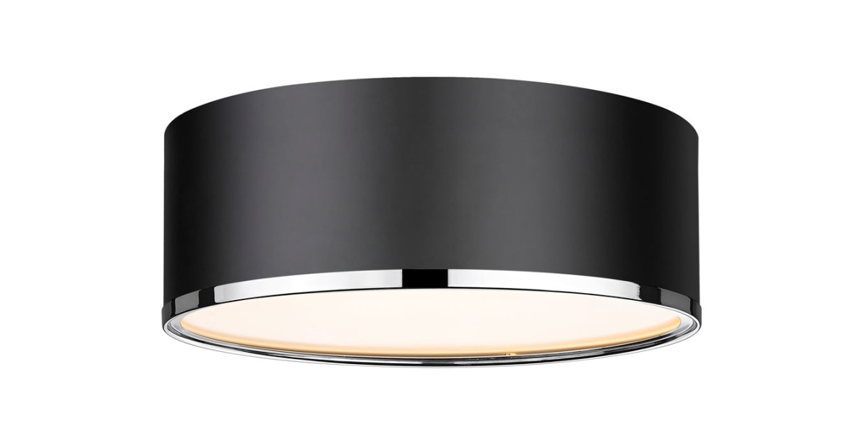 Z-Lite 2303F3-MB-CH Arlo 3 Light 16" Wide Flush Mount Drum Ceiling ...