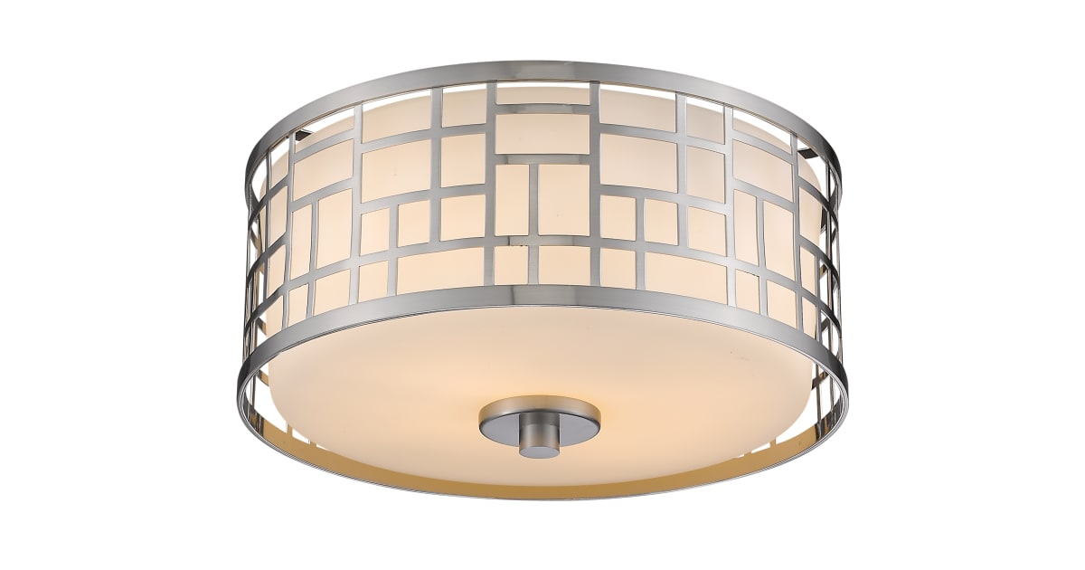 Z-Lite 330F12-BN Elea 2 Light Flush Mount Ceiling Fixture | Ferguson Home