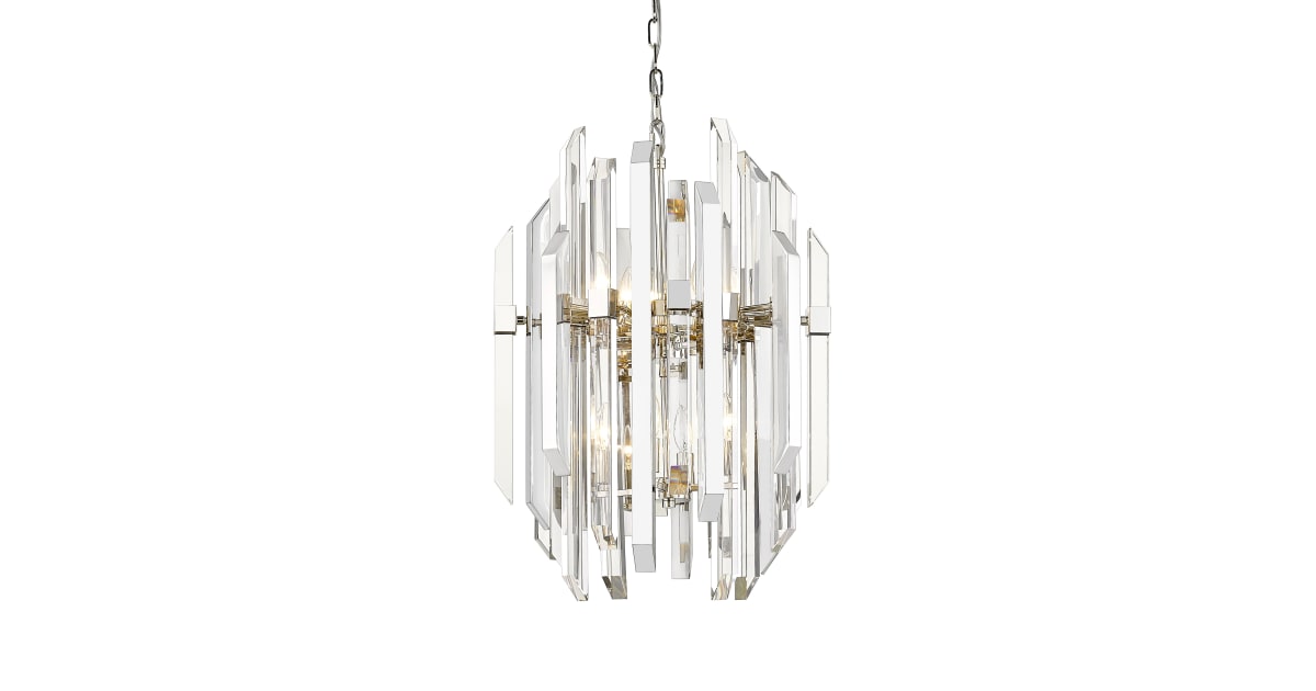 Z-Lite 4006-8PN Bova 9 Light 20" Wide Crystal Chandelier | Build.com