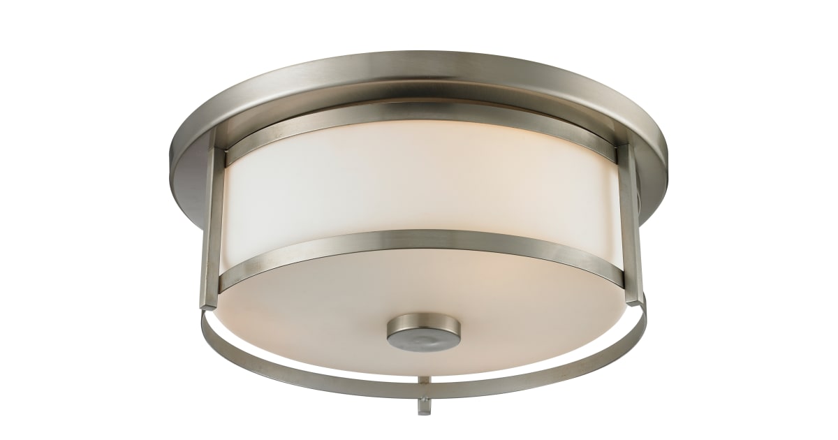 Z-Lite 412F14 Savannah 2 Light Flushmount Ceiling Fixture with Matte ...