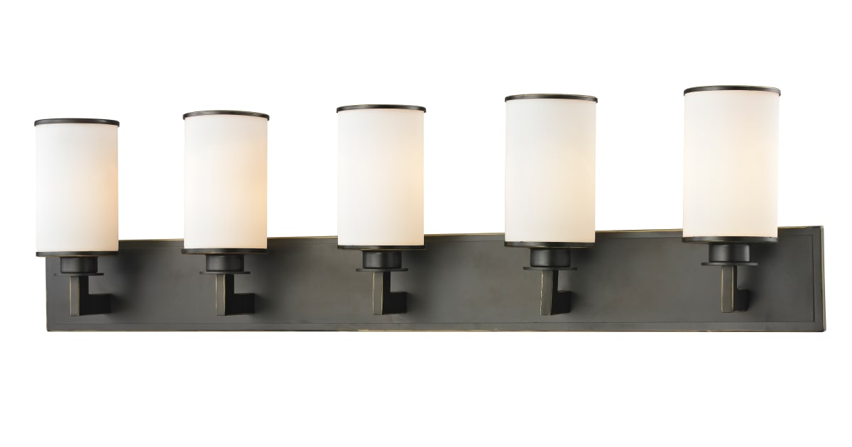 Z-Lite 413-5V Savannah 5 Light Bathroom Vanity Light with Matte Opal ...
