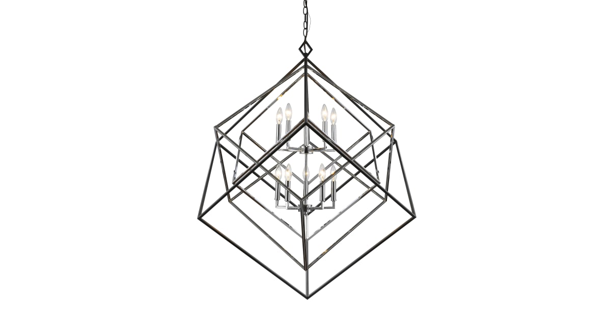 Z-Lite 457-10CH-MB Euclid 10 Light 42" Wide Two Tier Nested Cube ...