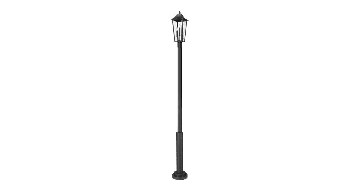 Z-Lite 5008PHBR-5010P-BK Gannon 3 Light 122" Tall Marine Grade Post ...