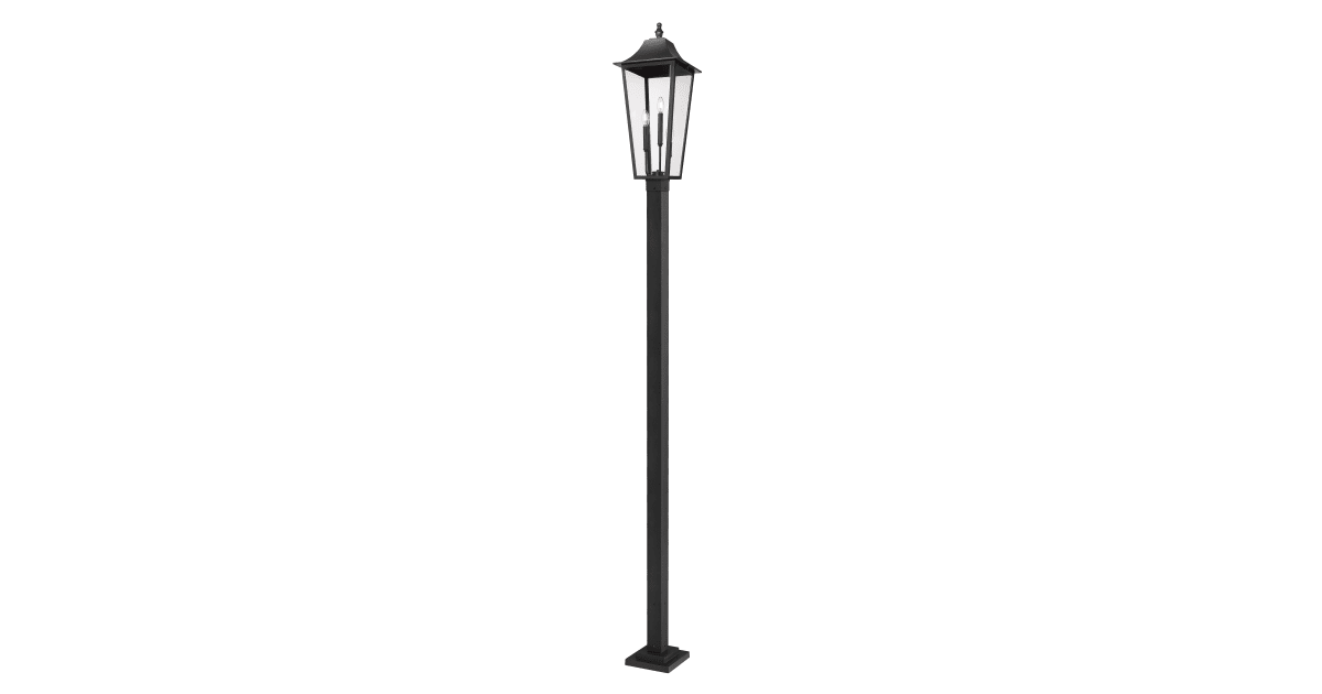 Z-Lite 5008PHXLS-536P-BK Gannon 3 Light 124" Tall Post Light | Build.com