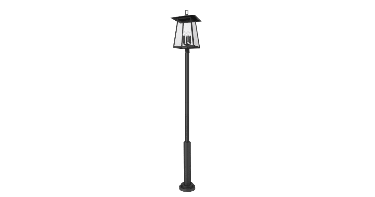 Z-Lite 5015PHXXLR-5010P-BK Rainer 6 Light 126" Tall Marine Grade Post ...