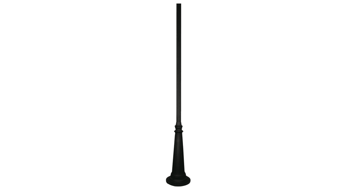 Z-Lite 512POST-BK Heavy Duty 122" Concrete Mounted Fluted Post | Build.com