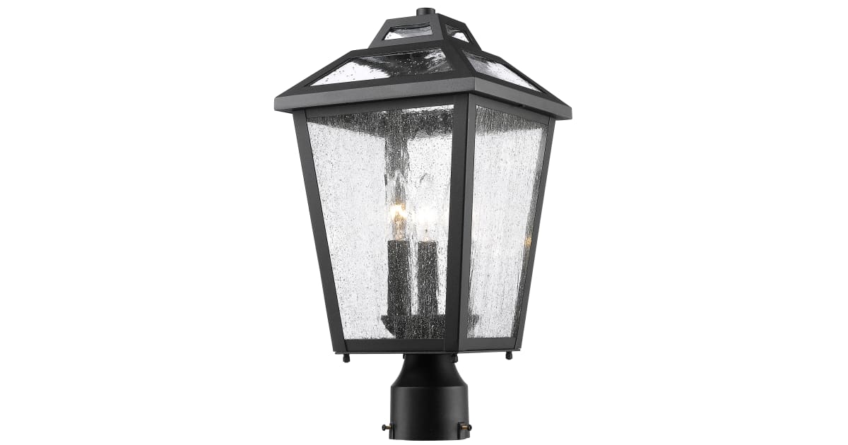 Z-Lite 539PHMR-BK Bayland 3 Light Outdoor Post Light | Ferguson Home