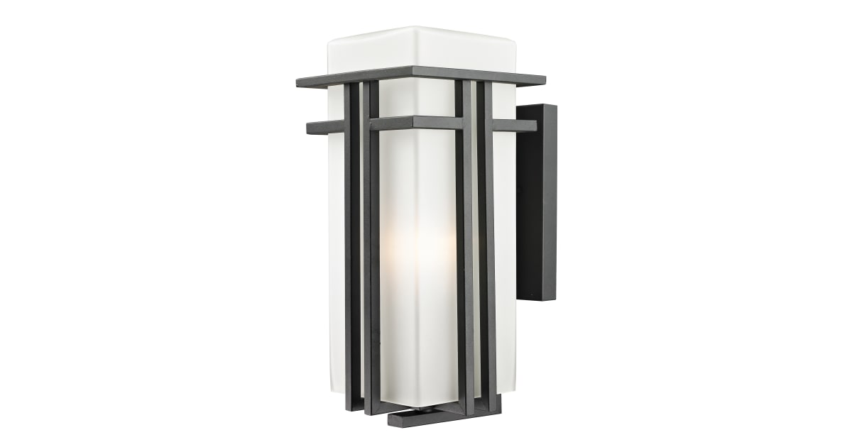 Z-Lite 549B-BK Abbey 17" Tall 1 Light Wall Sconce with Matte Opal Glass | Ferguson Home