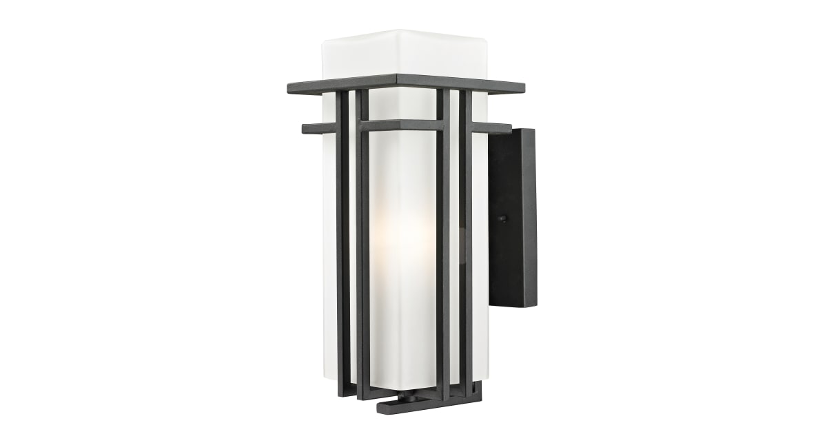 Z-Lite 549M-BK Abbey 15" Tall 1 Light Wall Sconce with Matte Opal Glass | Ferguson Home