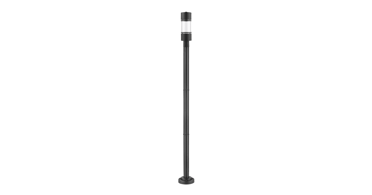 Z-Lite 553PHB-567P-BK-LED Luminata 95" Tall Integrated LED Outdoor ...