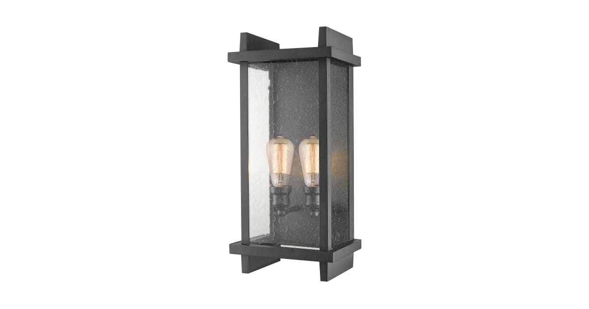 Z-Lite 565B-BK Fallow 21" Tall 2 Light Wall Sconce | Build.com