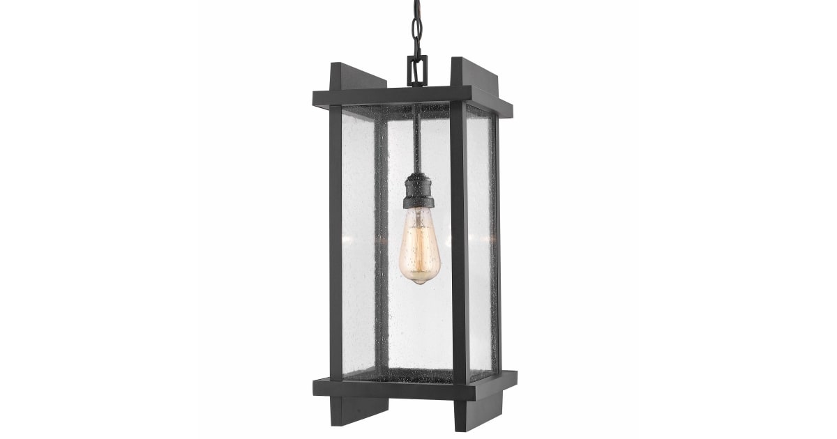 Z-Lite 565CHB-BK Fallow Single Light 10" Wide Outdoor Pendant | Ferguson Home