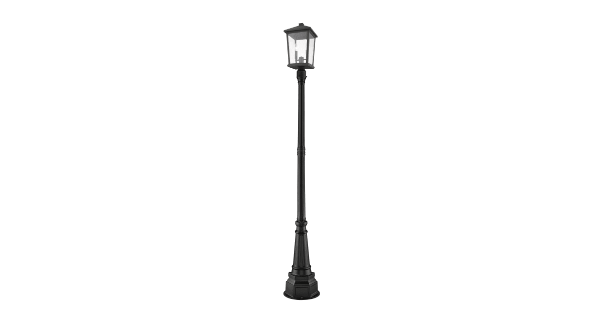 Z-Lite 568PHBR-564P-BK Beacon 2 Light 91" Tall Outdoor Single Head Post Light | Ferguson Home