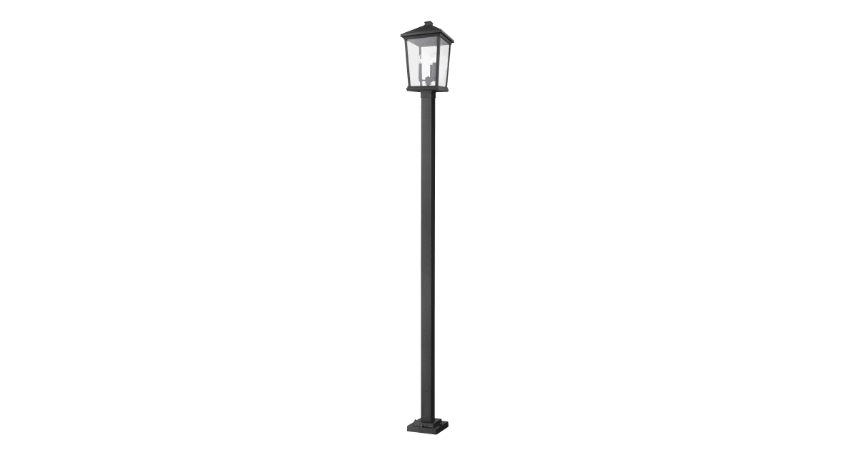 Z-Lite 568PHXLS-536P-BK Beacon 3 Light 107" Tall Outdoor Single Head Post Light | Ferguson Home