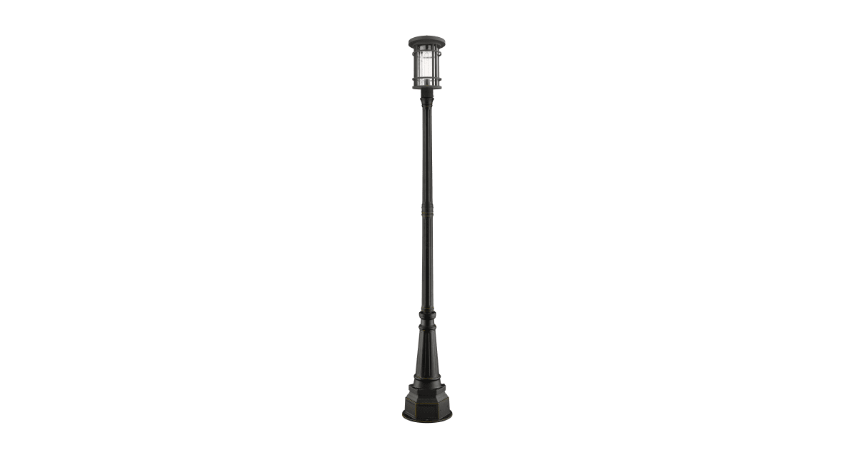 Z-Lite 570PHB-564P-ORB Jordan 100" Tall Outdoor Single Head Post Light ...
