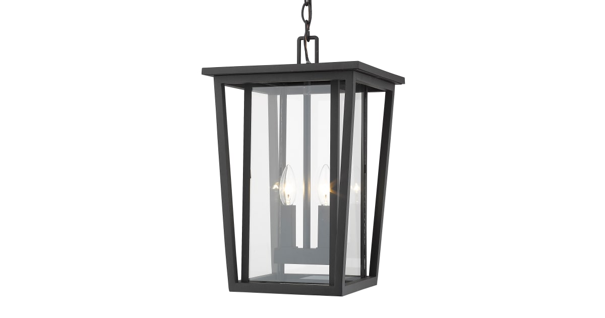 Z-Lite 571CHB-BK Seoul 2 Light 18" Tall Outdoor Pendant | Ferguson Home