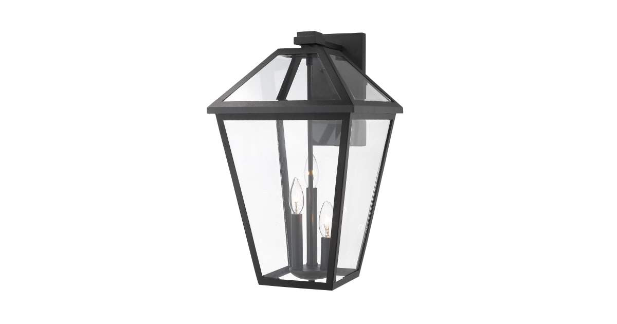 Z-Lite 579B-BK Talbot 3 Light 18" Tall Marine Grade Outdoor Wall Sconce | Ferguson Home
