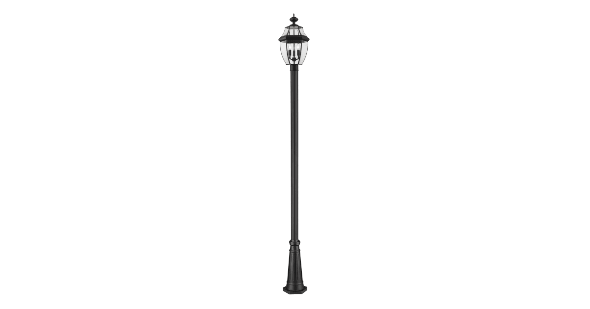 Z-Lite 580PHB-519P-BK Westover 3 Light 114" Tall Outdoor Single Head ...