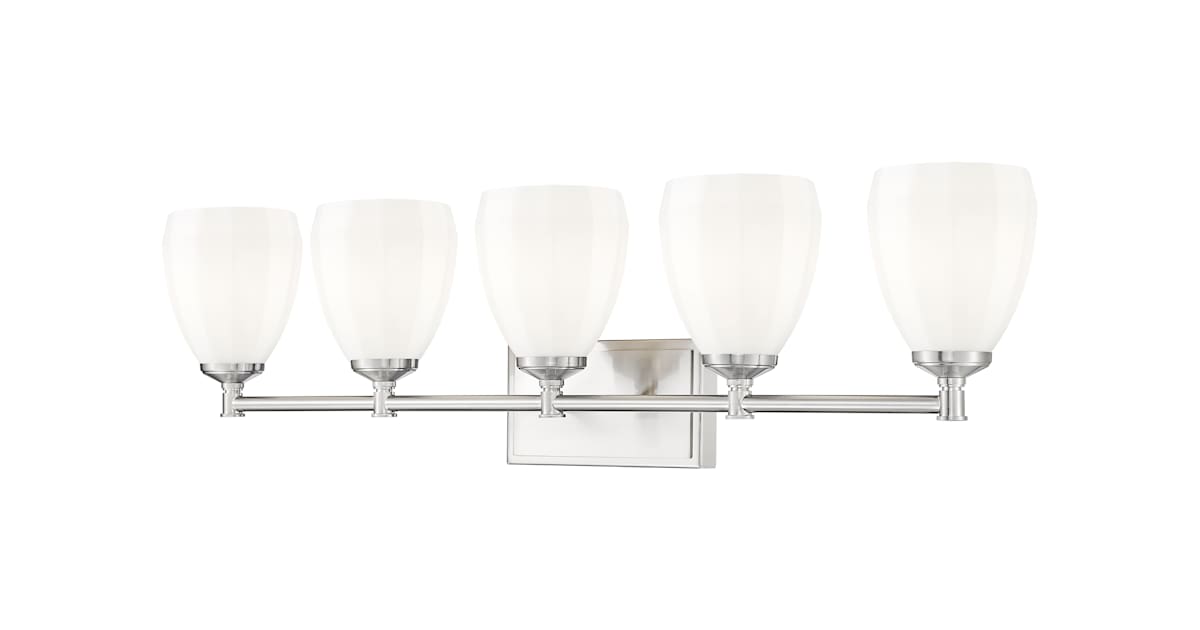 Z-Lite 7004-5V-BN Oren 5 Light 38" Wide Vanity Light with Matte Opal ...