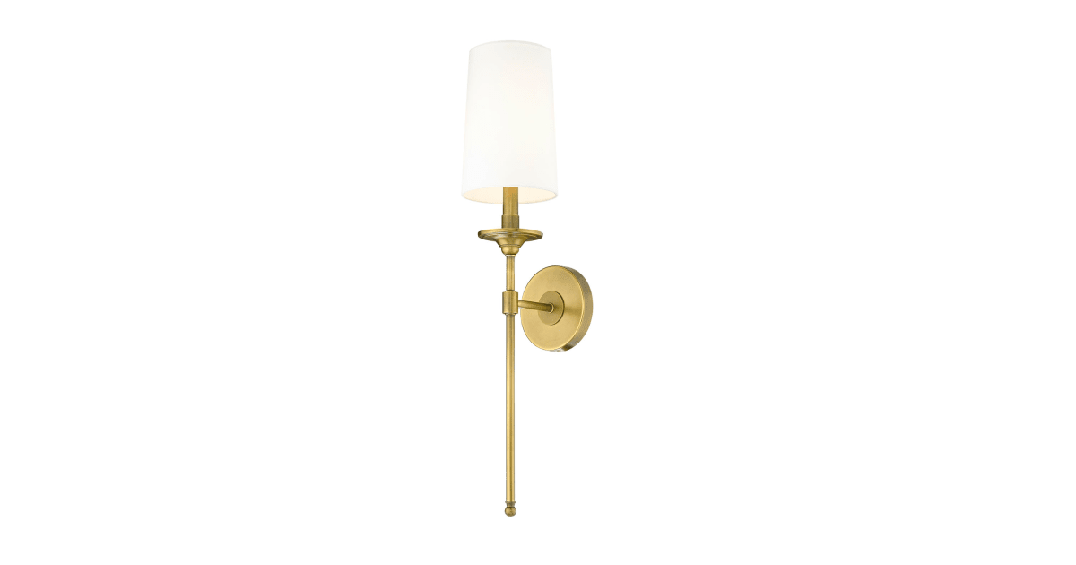 Z-Lite 807-1S-RB-WH Emily 26" Tall Wall Sconce | Ferguson Home