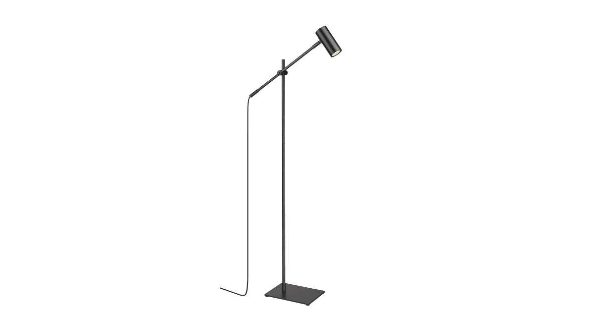 Z-Lite 814FL-MB Calumet 49" Tall Boom Arm Floor Lamp | Ferguson Home