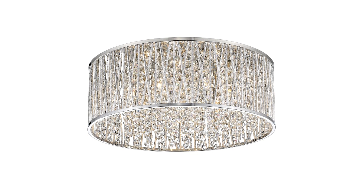 Z-Lite 872CH-F12 Terra 4 Light 12" Wide Square Crystal Ceiling Light ...