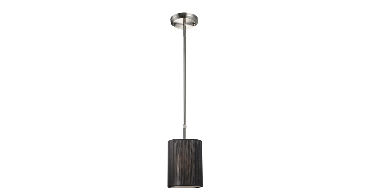 Z-Lite 173-6BK 1 Light Down Lighting Mini Pendant with Nylon Cylinder ...