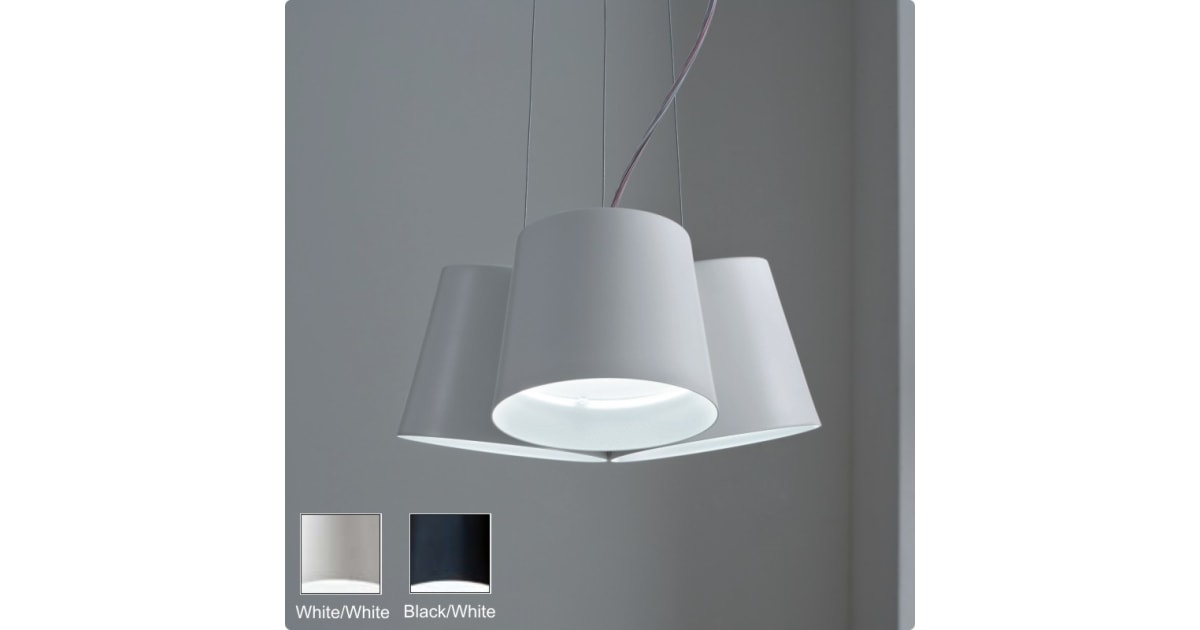 Zaneen D1-1080 Amak 53.5" Tall LED Pendant with 3 Tapered Shades ...
