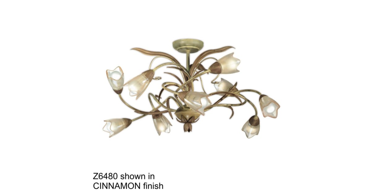 Zaneen Z6480VIR Emilia 30.25" Semi-Flush 9 Light Ceiling Fixture ...